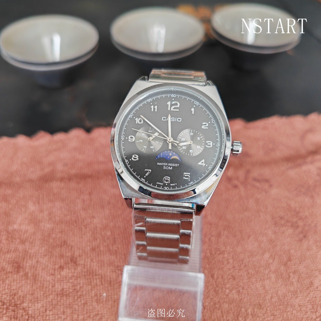 NEW！Casio large disc dial watch for both men and women, fashionable and ...