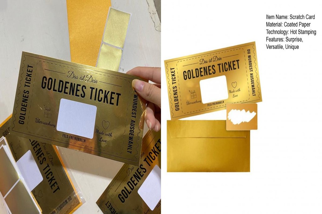 NTA Scratch Card Golden Ticket Advanced Printing Technology Ticket ...