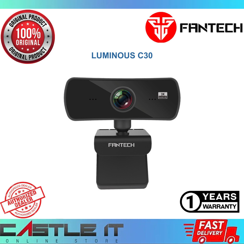 Fantech Luminous C30 Quad High Def 1440P 2K HD USB Webcam With Built-In ...