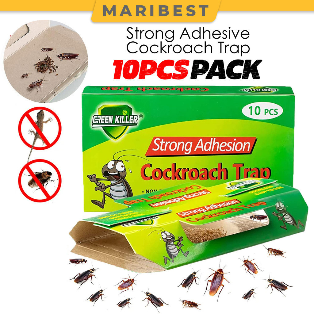 10pcs Green Killer Extra Strong Adhesive Cockroach Trap Umpan Perangkap ...