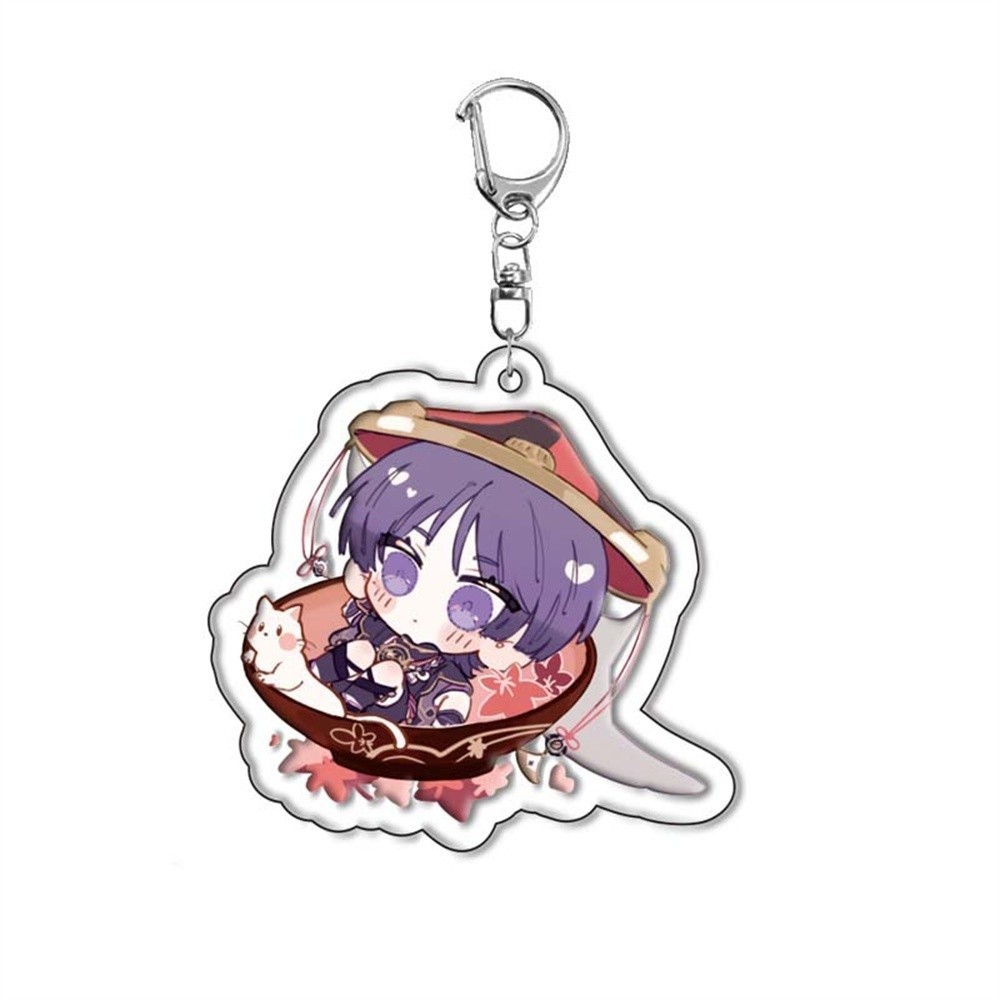 Game Genshin Impact Keychain Double Side Arcylic Cartoon Scaramouche ...