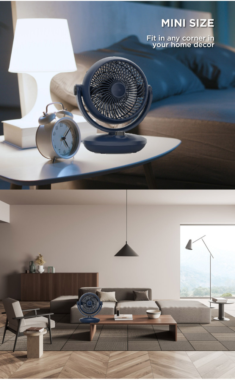 Midea MFG150M0APB 3 Speed Levels 6 Inch Circulation Fan With Dual ...