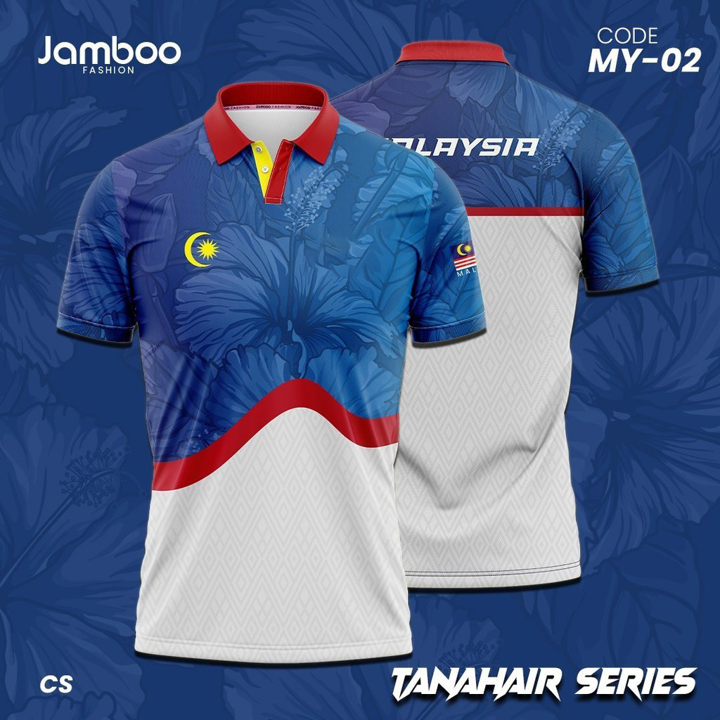 Muslim Malaysia Hibiscus Blue White Wave Full Sublimation Print Muslim ...