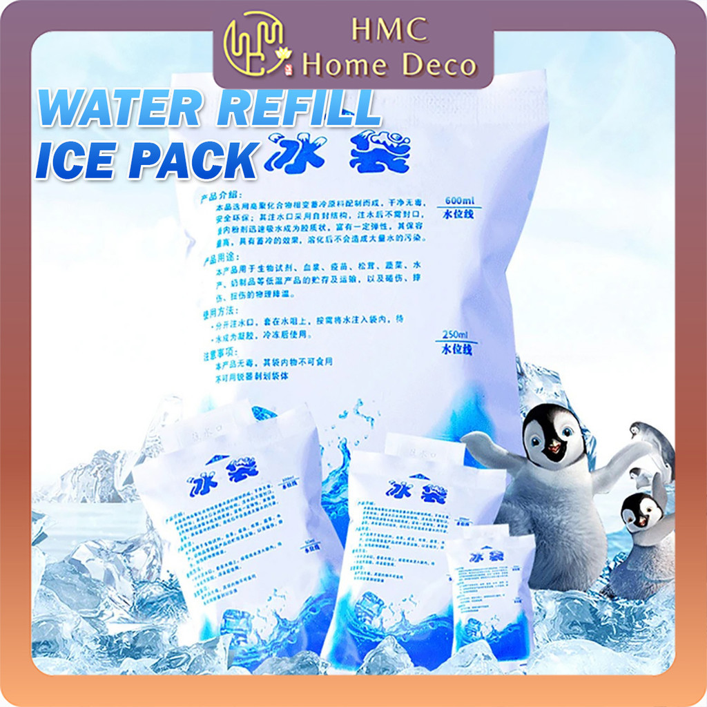 Water Fill Ice Pack Extra Thick Reusable Ice Bag Water Injection Food ...