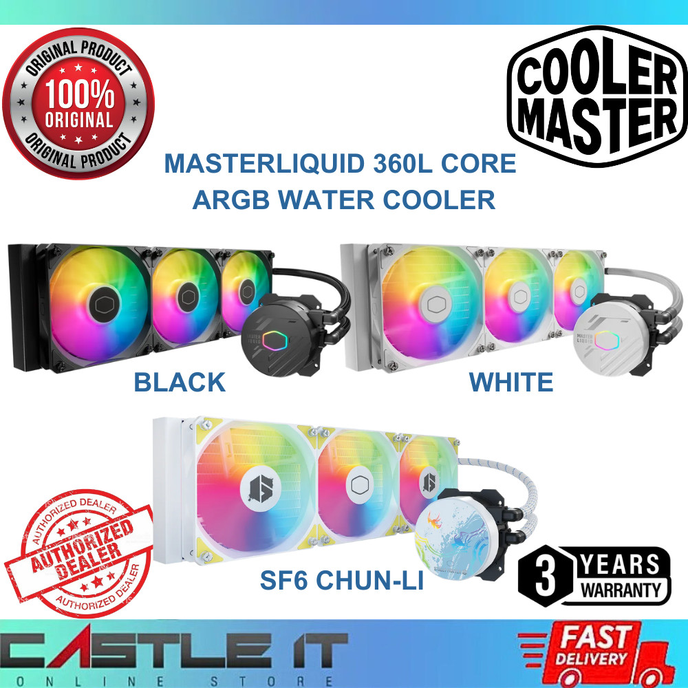 Cooler Master MASTERLIQUID 360L / ML360L Core ARGB BLACK / WHITE / SF6 ...