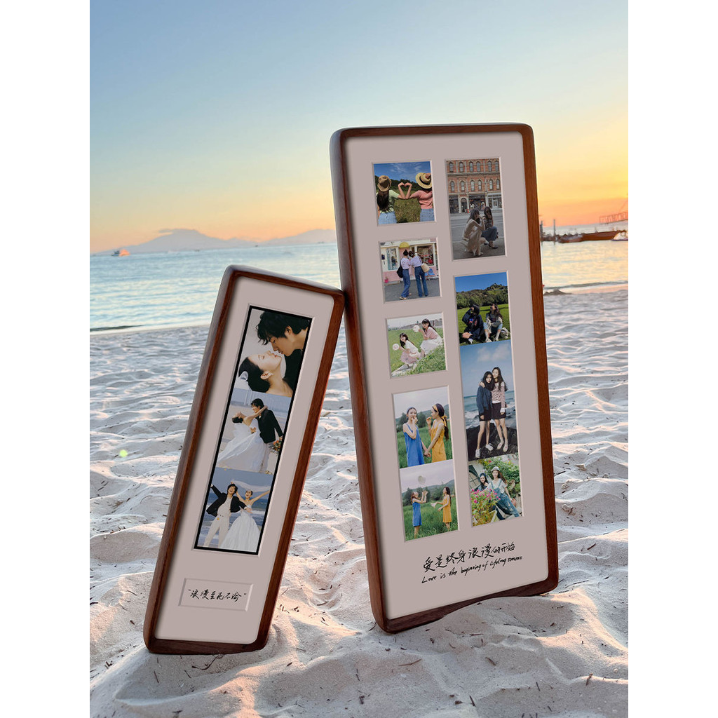 Long Strip 9-Grid Photo Frame Wedding Photo Printing 3-Continuous Frame ...