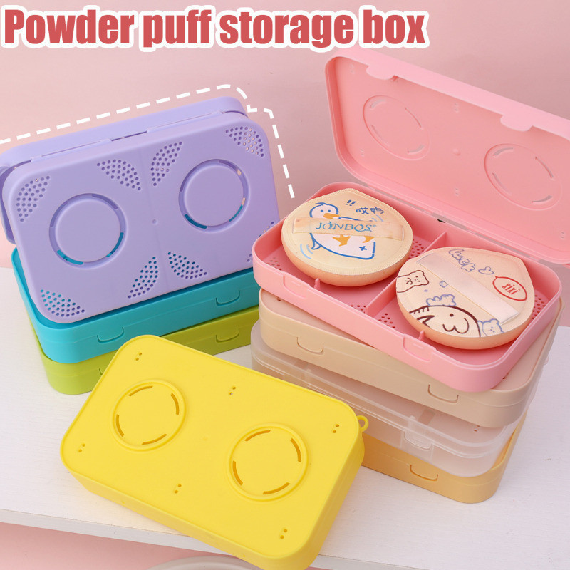 Empty Powder Puff Storage Box - Portable，Breathable，Moisture-Proof ...