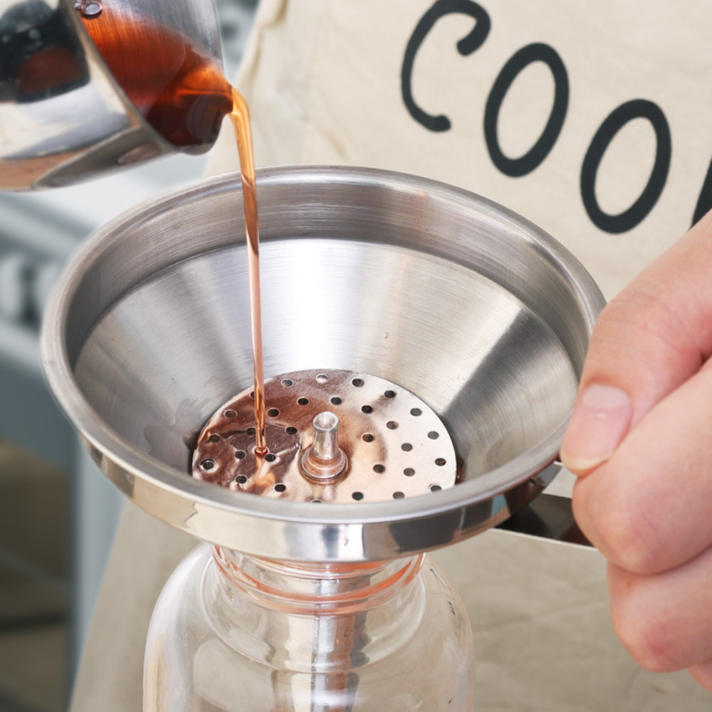 Stainless Steel Wide Mouth Funnel - Anti-overflow Oil Liquid Funnel ...