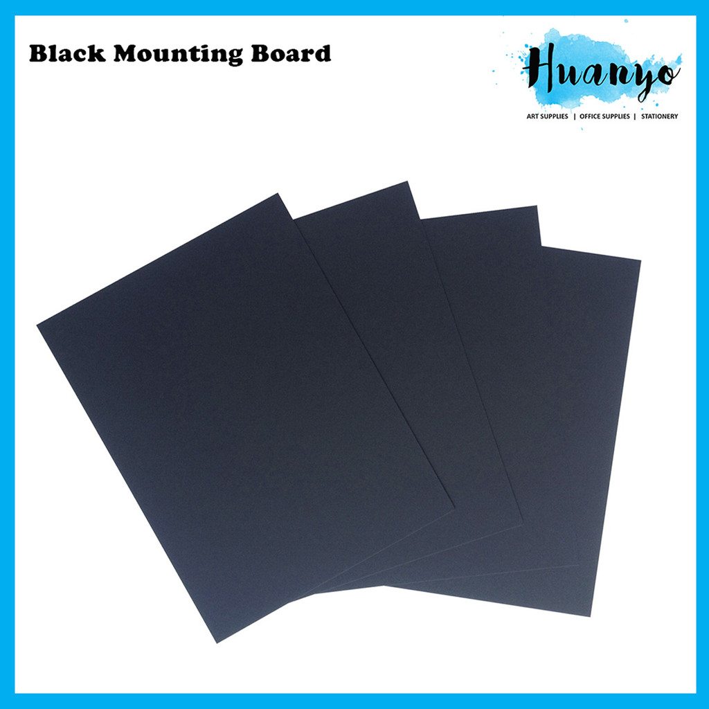 Double Sided Pure Black Mounting Board (A2+ 20 Inch X 30 Inch / 51 CM X ...
