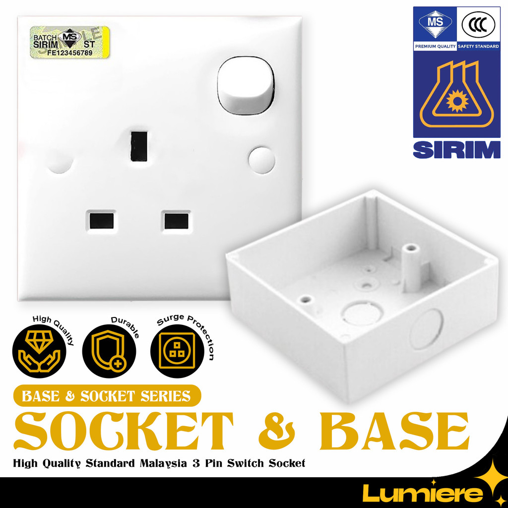 【SIRIM】 KAITO Power Wall Plug 13A Switch Socket Outlet Soket Plug 3 Pin ...