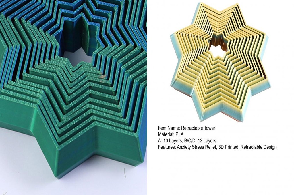 ChicAcces Retractable Tower Toy Lightweight Retractable Tower 10/12 ...