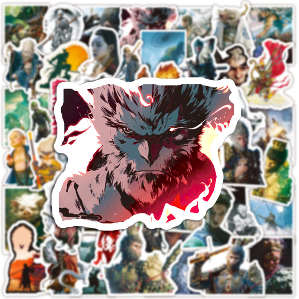 Black Myth Stickers 50pcs Wukong Game Stickers for Kindle Water Bottle ...