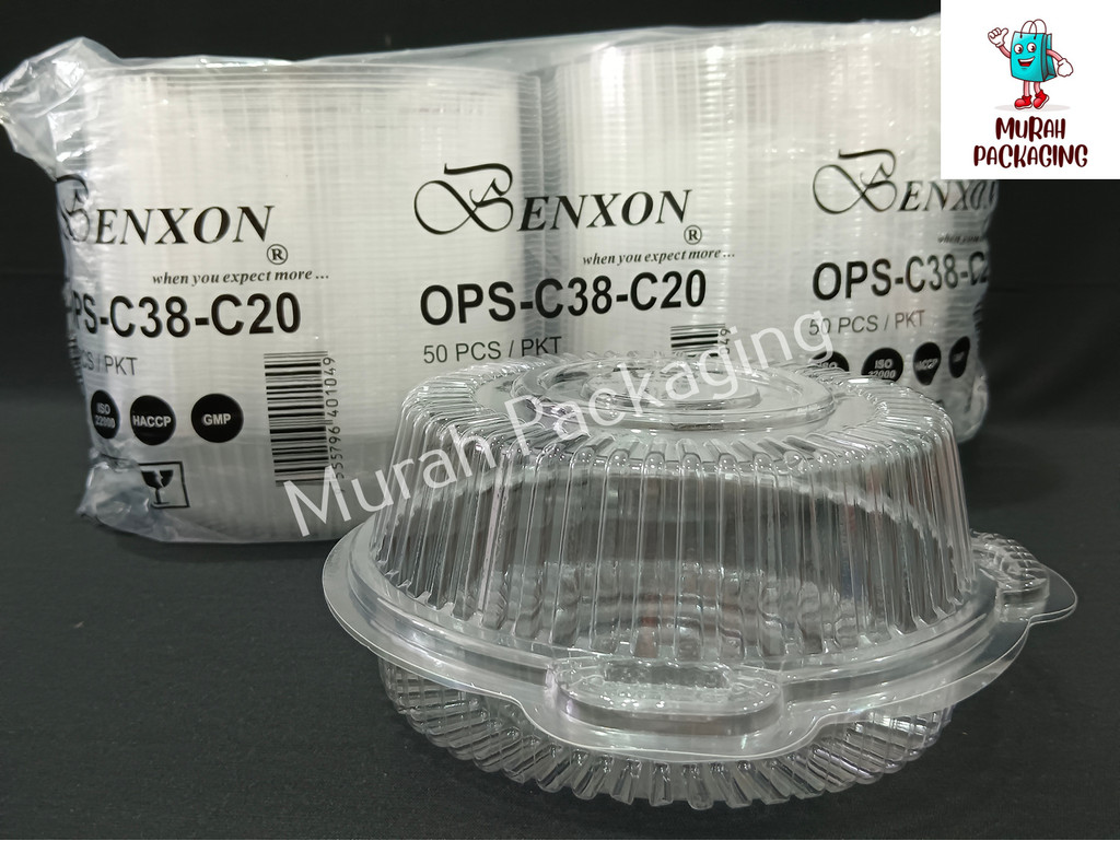 BENXON 6" Kuih Container L6 / OPS38 / Disposable Plastic Clear Bakery ...