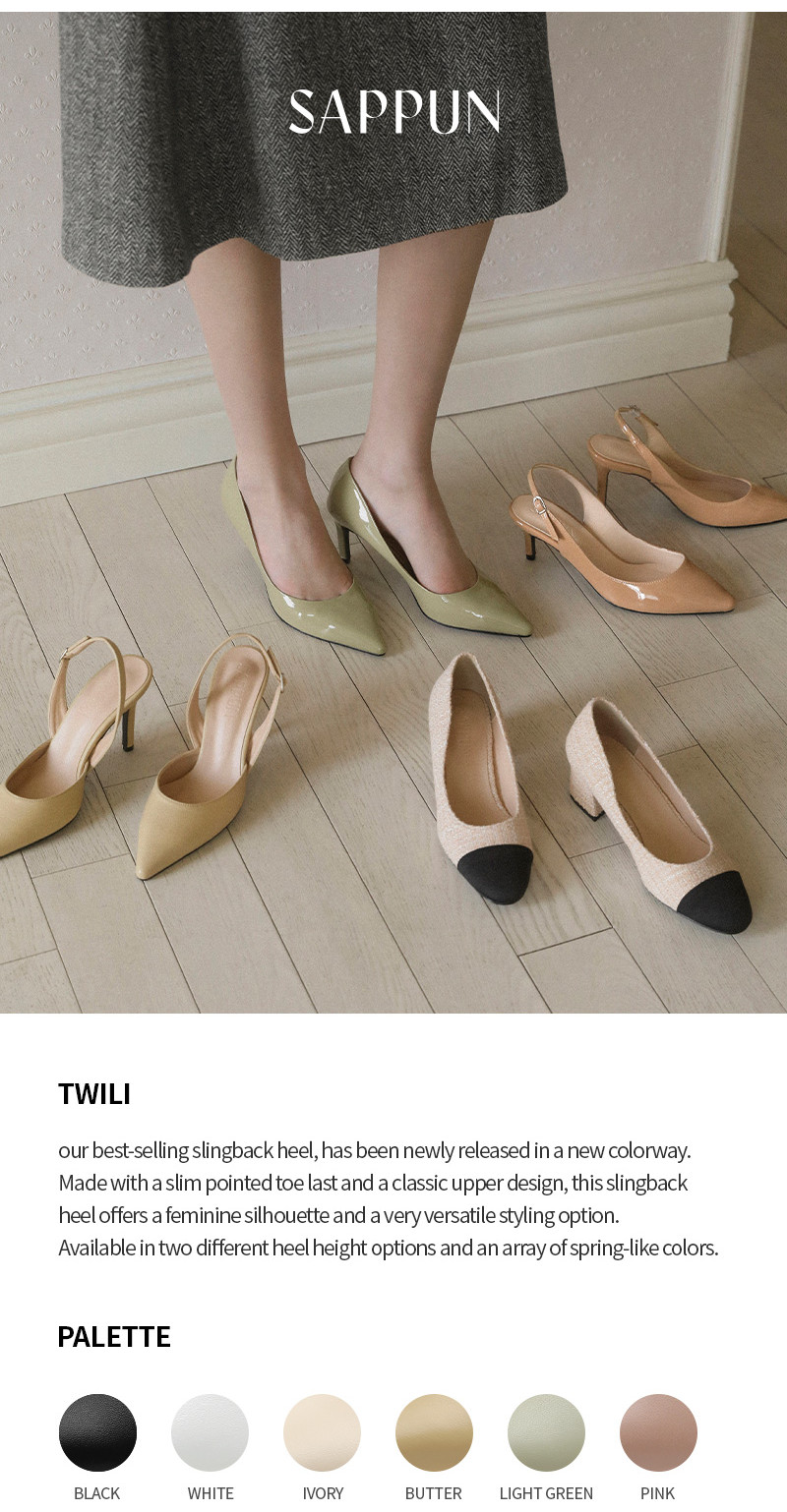 [SAPPUN] Twili Stiletto Slingback heels (9cm) | Shopee Malaysia