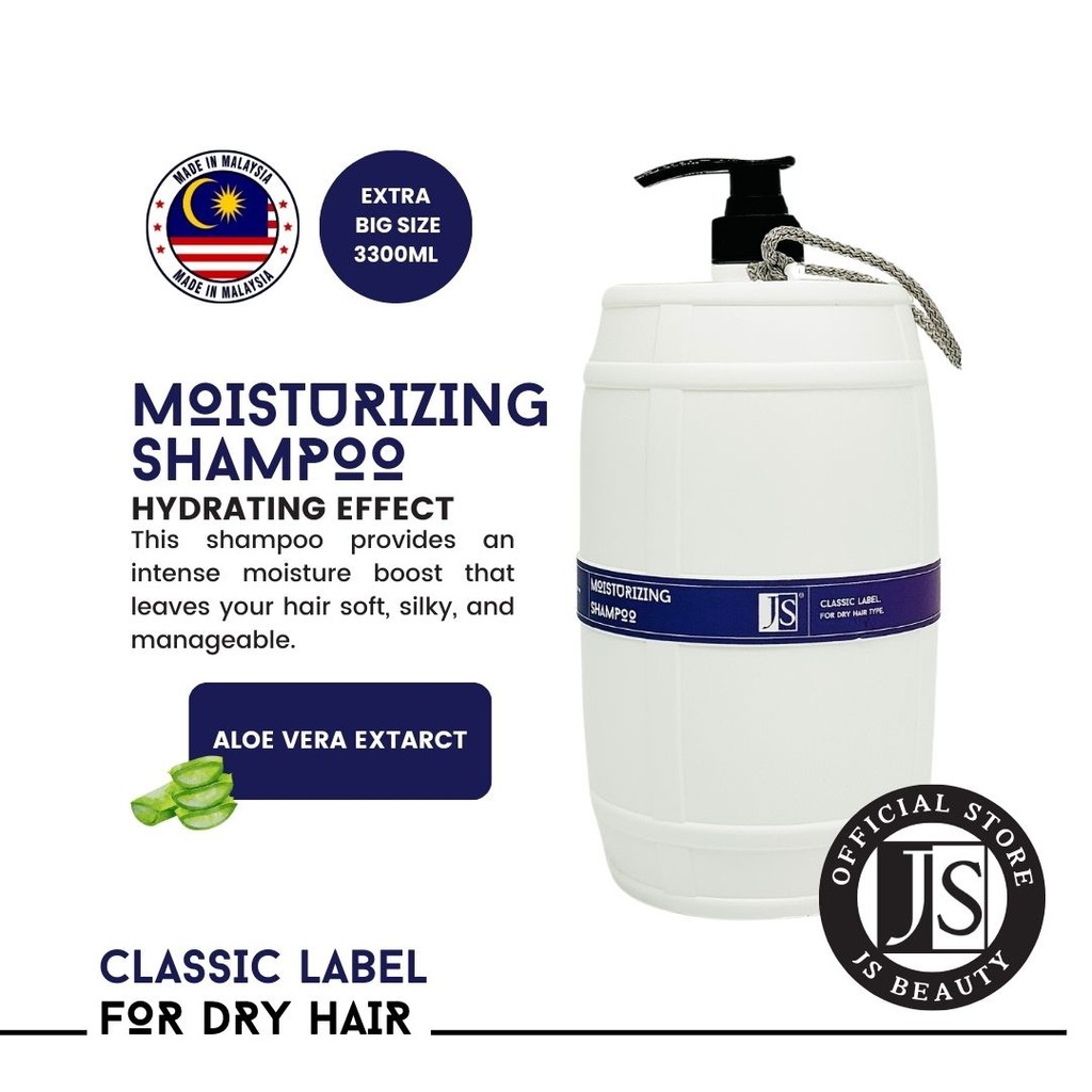 JS Classic Label Moisturizing Shampoo for Dry Hair Type - 3300ML (Extra ...