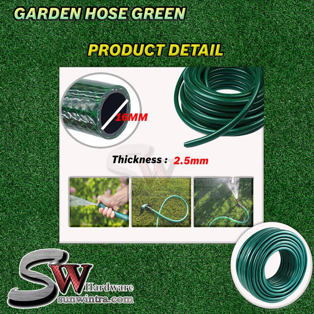 PVC Braided Rubber Garden Hose | Hos Getah Paip Water Hose ( 10 Meter ...