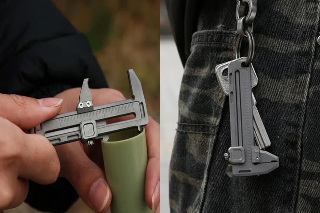 【Ready stock】 Outdoor Keychain Tool Pocket Key Ring Ruler Multi ...