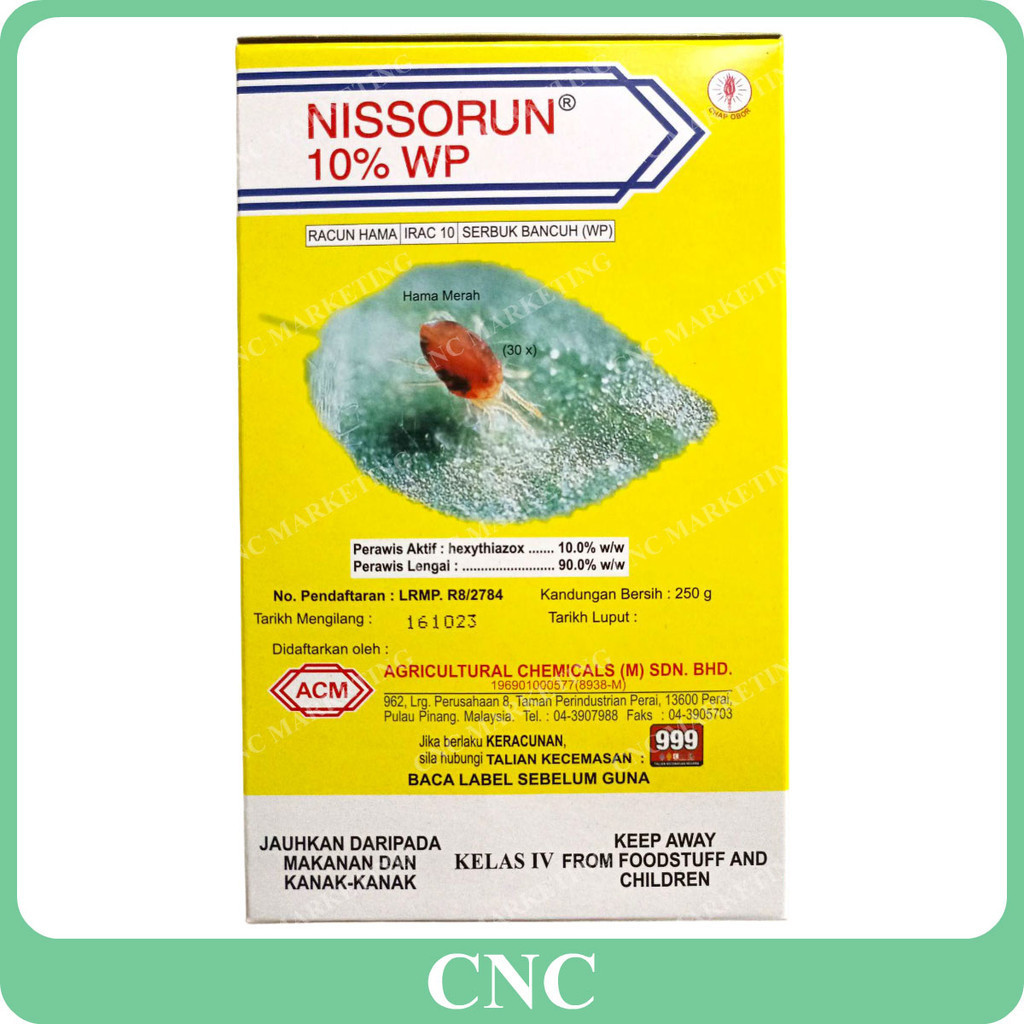 250GM Nissorun 10% WP ACM Hexythiazox Racun Hama Nimfa Larva Telur ...