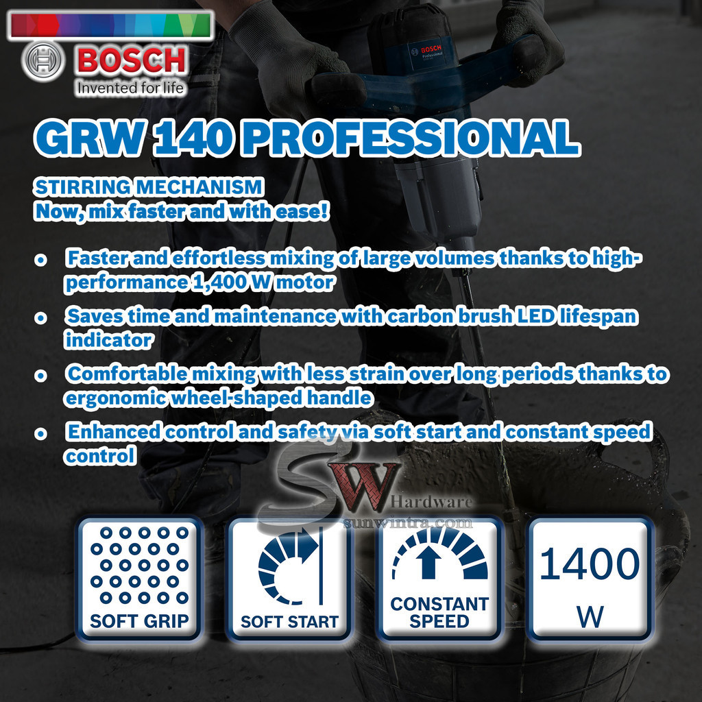 Bosch GRW 140 MIXER ELECTIC MIXER 1400W PROFESSIONAL STIRRING MECHANISM ...