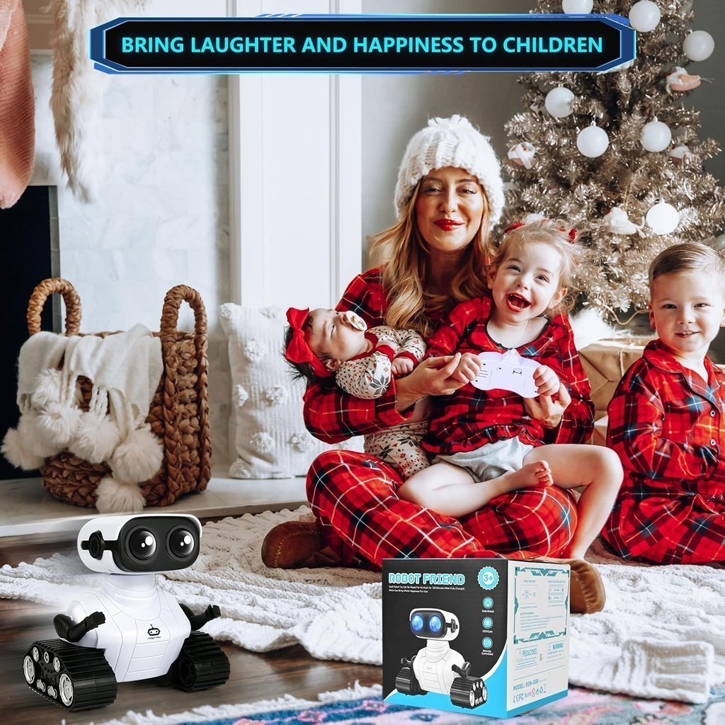 Robot Toy, RC Toy Robot for Kids Remote Control Robot with LED Eyes ...