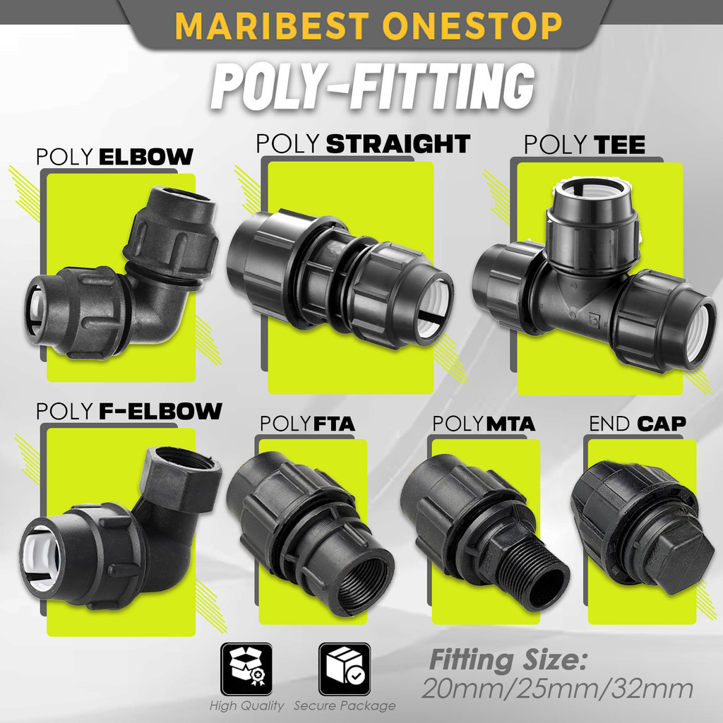 Poly Fitting Poly Pipe Connector HDPE Poly Pipe Fitting Sambungan Paip ...