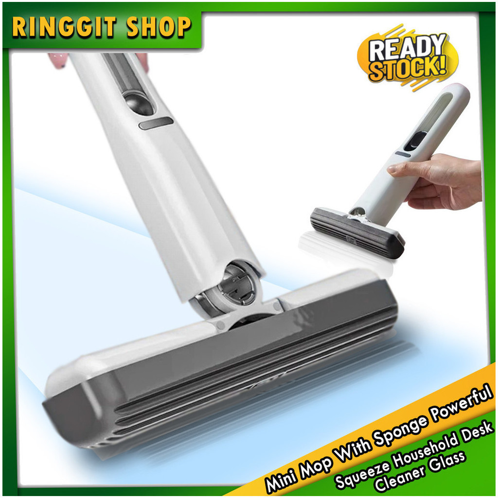 Ringgit Shop Mini Mop Powerful Squeeze Mini Mop Folding Home Cleaning ...