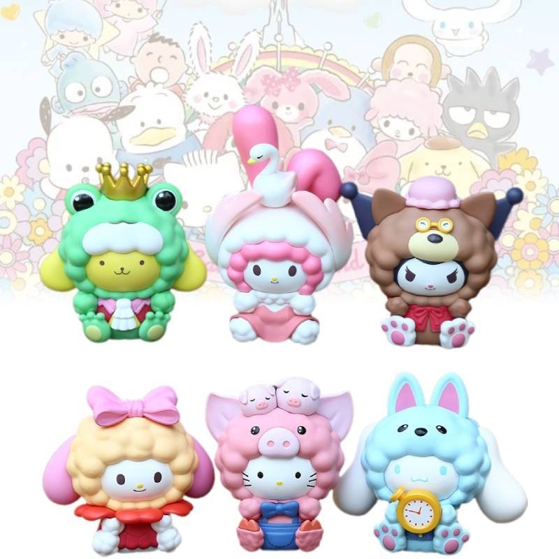 Melody Sanrio Kt Kuromi Figure Pvc Toy Model Doll Collectible Frog Swan ...