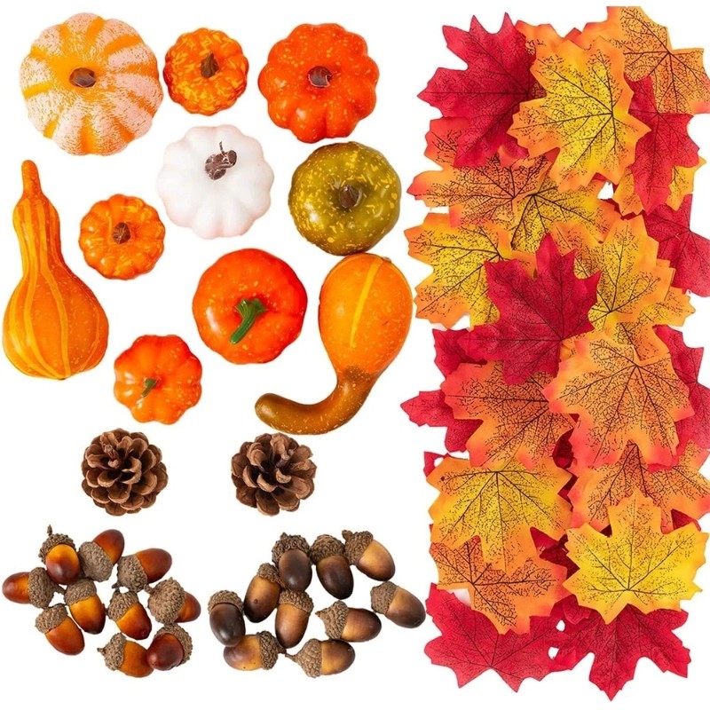 Artificial Maple Leaf Plastic Fallen Leaves Boneless Feel Maple Leaf ...