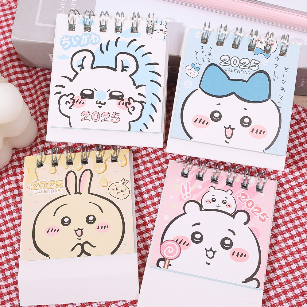 2025 Kawaii Chiikawa Calendar - Mini Cartoon Anime Desktop Calendar ...