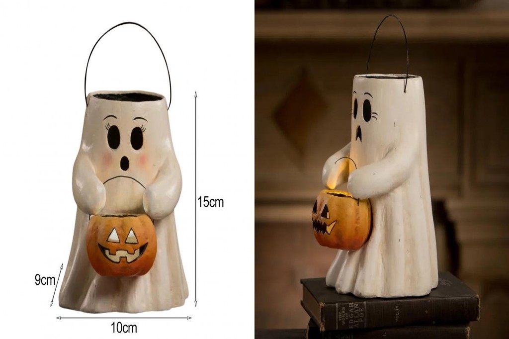 CAE| Jack-o-lantern Candy Holder Cute Ghost Jack-o-lantern Bowl Spooky ...