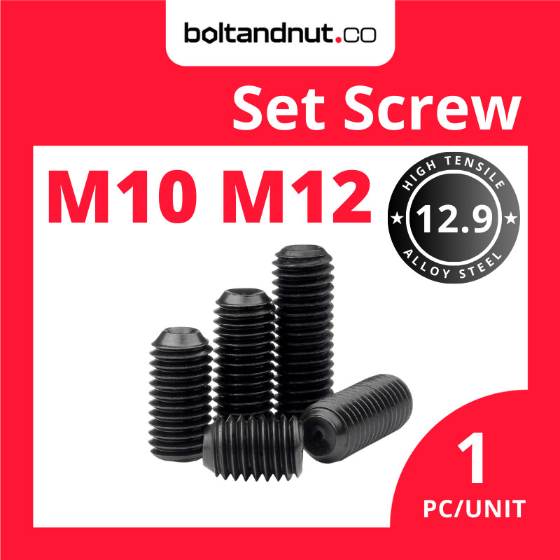 M10 M12 Hex Socket Set Screw / Grub Screw DIN916 | Alloy Steel Grade 12 ...