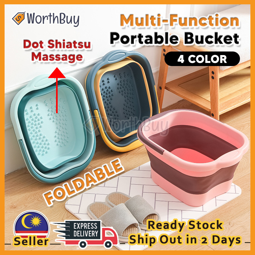 Worthbuy Foldable Foot Bath Bucket Soak Massage Bucket Foot Spa Foot ...