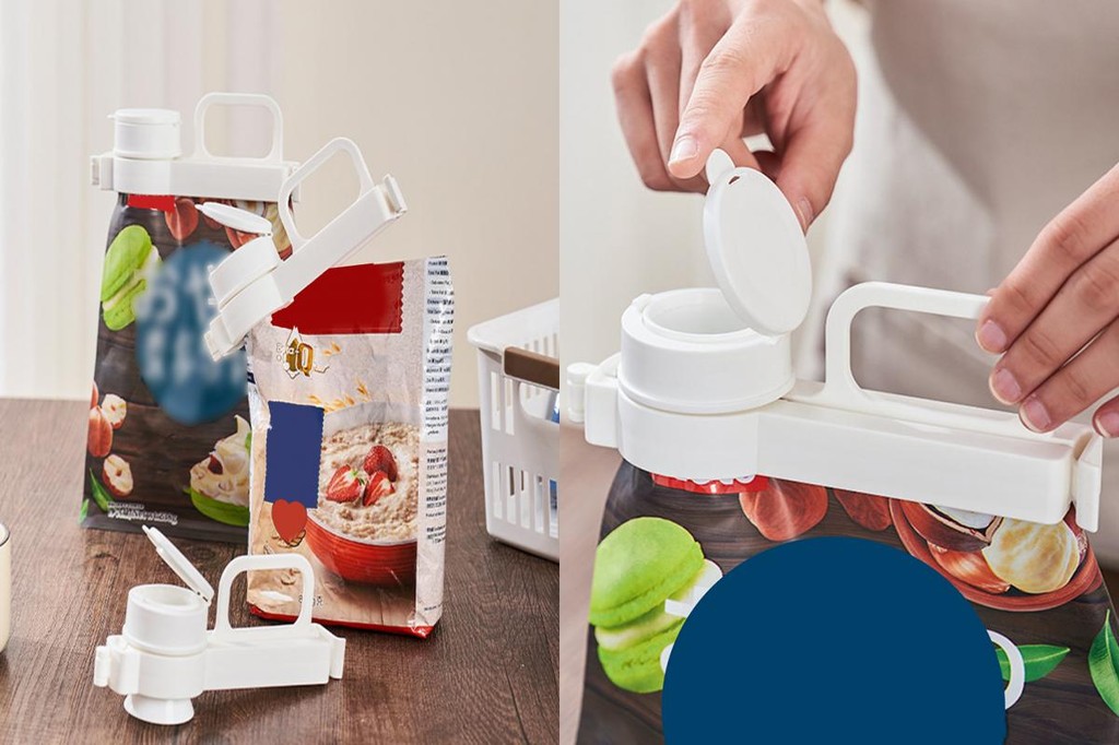 redbuild| Food Bag Sealing Clip with Pour Spout Food Sealing Clamp with ...