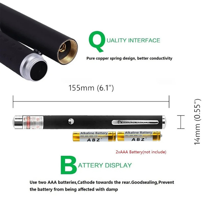 3 Color Laser Pointer Powerful Beam 5W Single Point Laser Pointer Laser ...