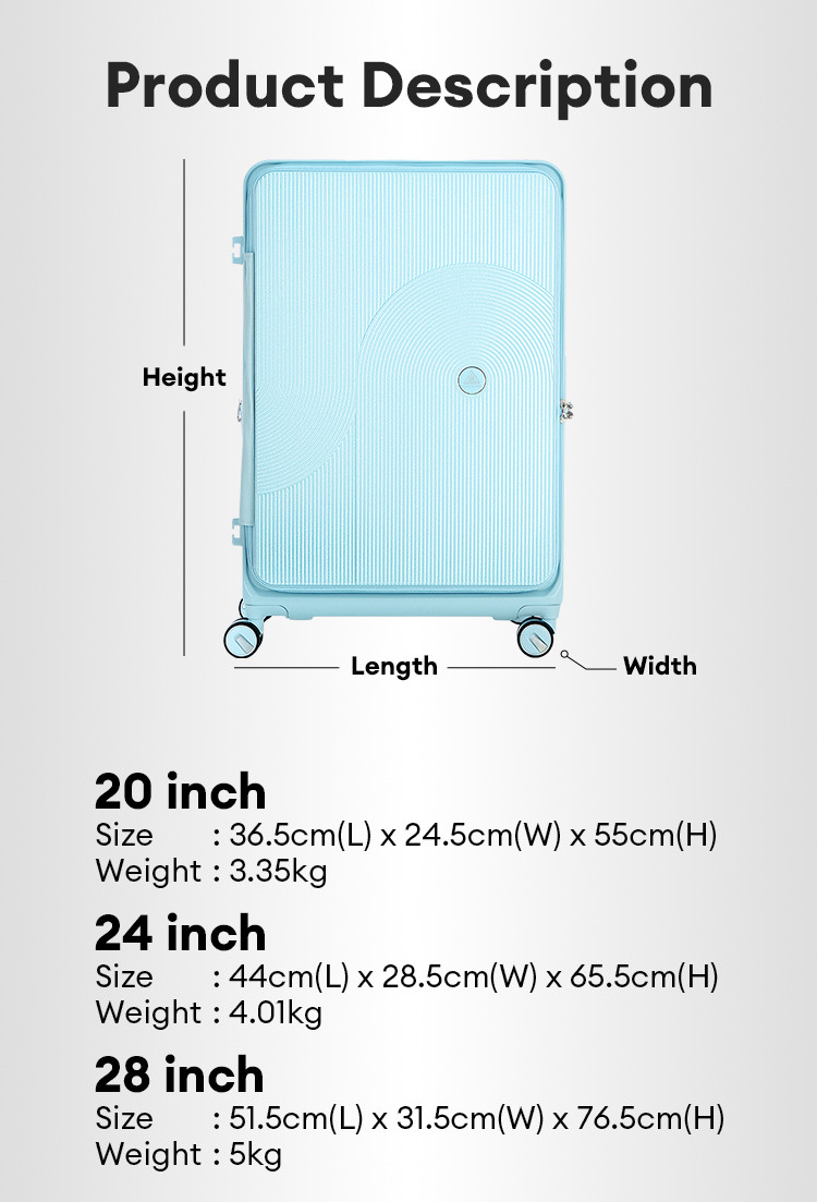 Case Valker EVE2 PC Luggage bag Hard Case TSA Lock Expandable Suitcase ...