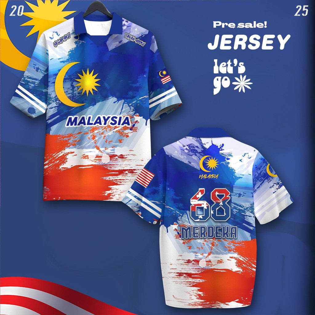 【Free Customized Name & Number】2025 Baju Raya 1957 Malaysia ...