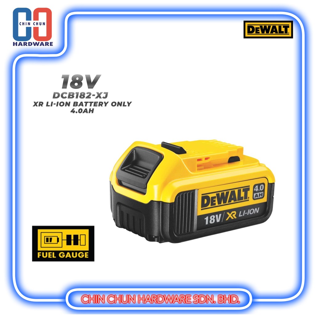 DEWALT 18V 4.0AH XR LI-ION BATTERY ONLY (DCB182-XJ) | Shopee Malaysia