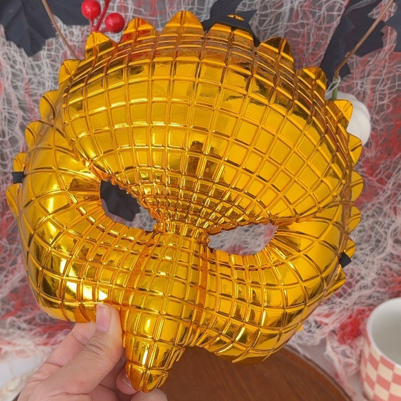 Leopard Lion Animal Masks Stage Performance Golden Half-face Mask ...