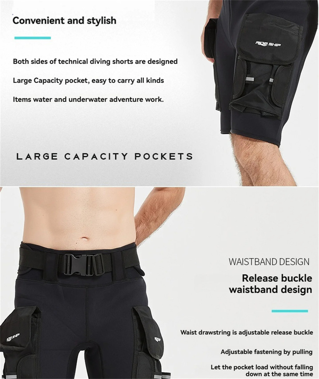 [Warrior1] 3MM Neoprene Technical Diving Shorts Men And Women ...