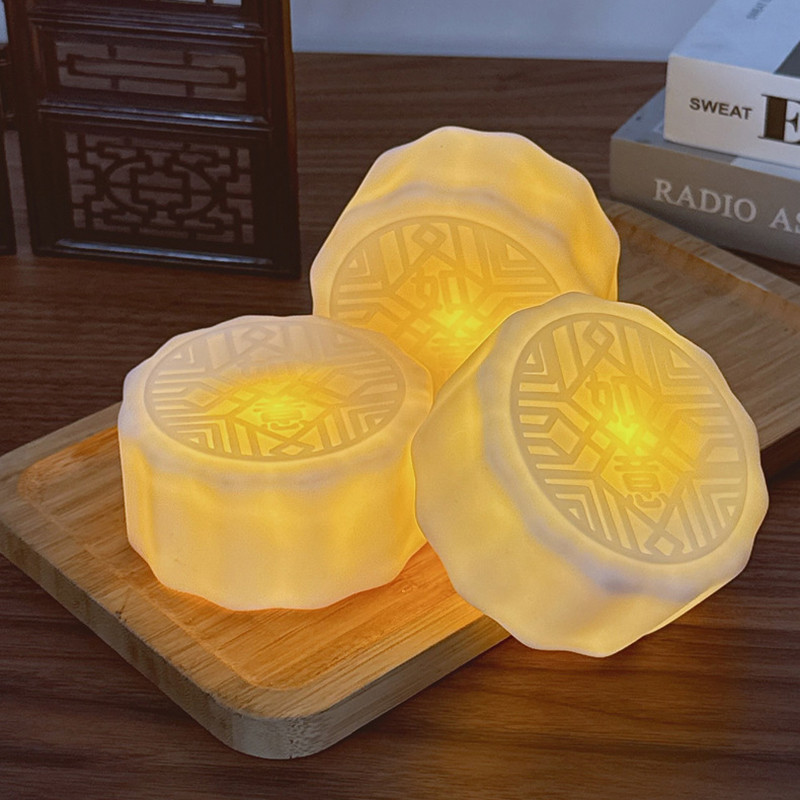 2025 Chang'e Rabbits Night Light Mooncake Shaped Lamps Mid-autumn ...