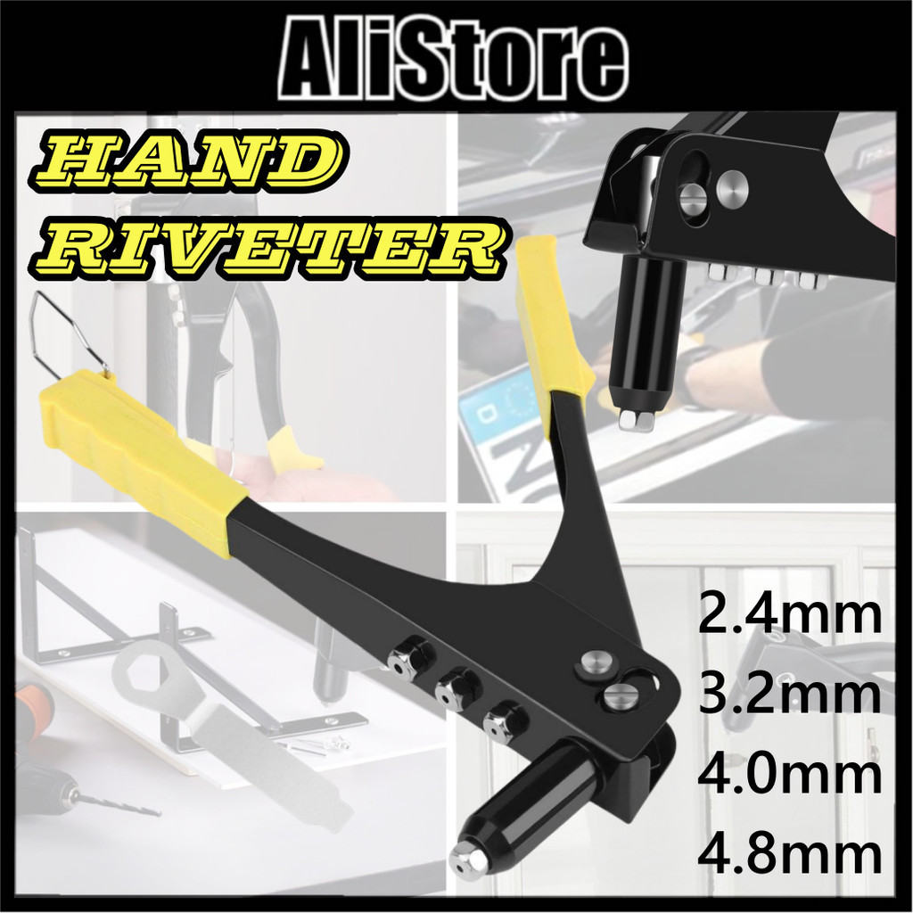 ALi Single Rivet Gun Industrial Rivet Gun Hand Riveter Set Blind Rivet ...