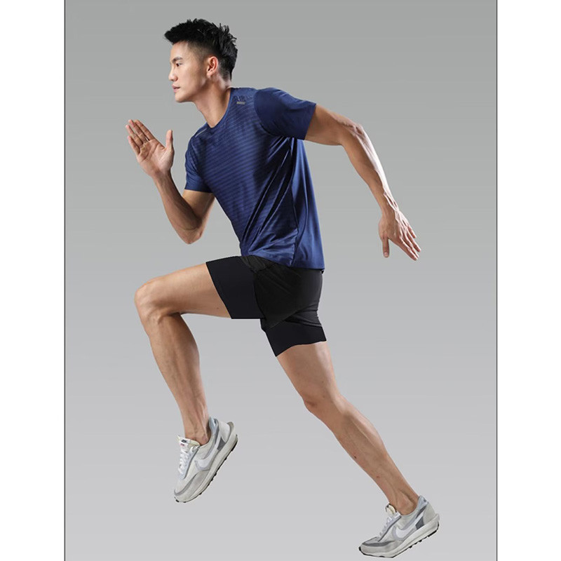 M-5XL Seluar Tight Lelaki Gym Running Shorts Double Layer Short Pants ...