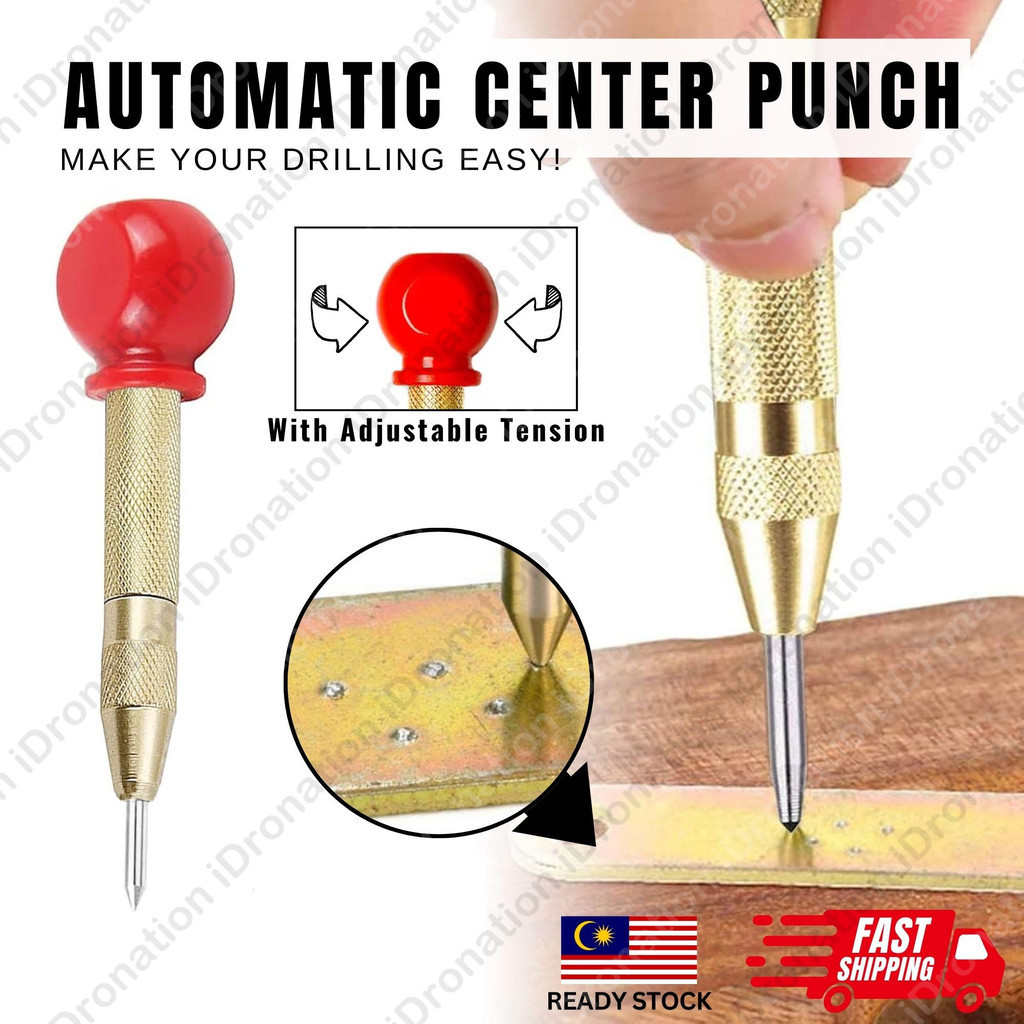 Automatic Center Pin Punch Spring Loaded Marking Starting Holes Tool ...