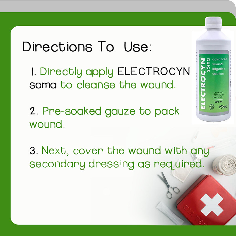 Dermacyn / Electrocyn Wound Care solution 500ml (Diabetic Wound ...