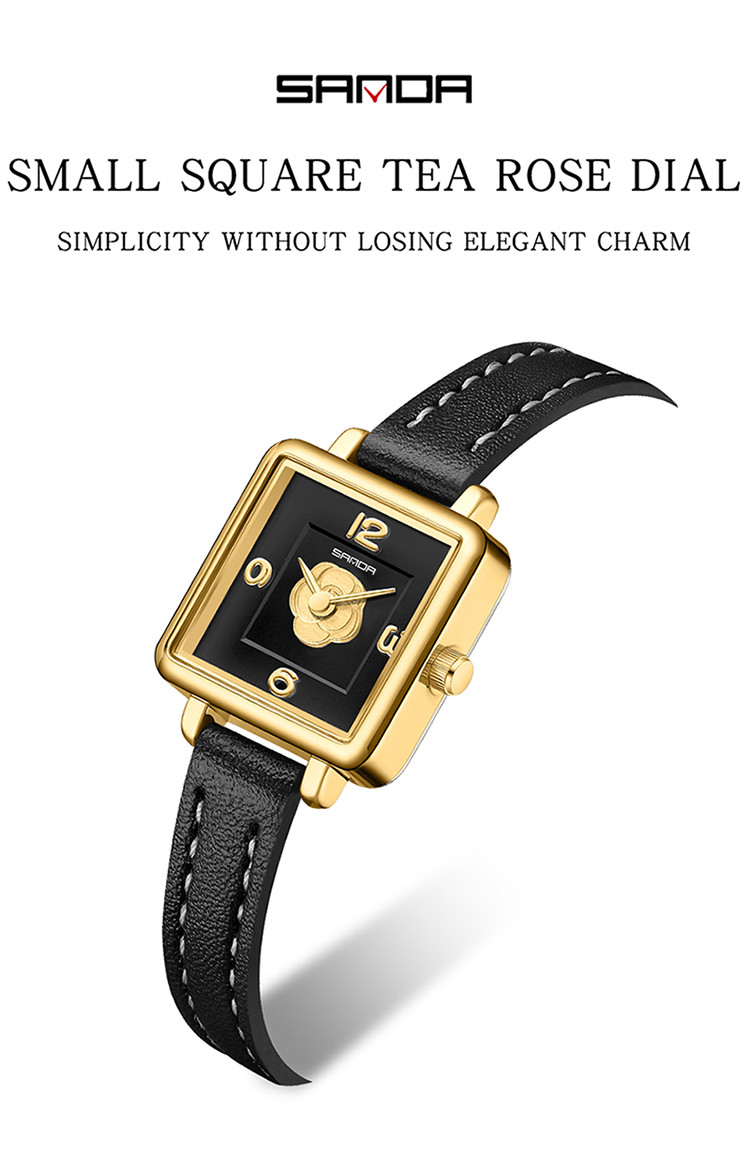 Sanda Square Watch Quartz Outdoor Compact and Versatile Advanced ...