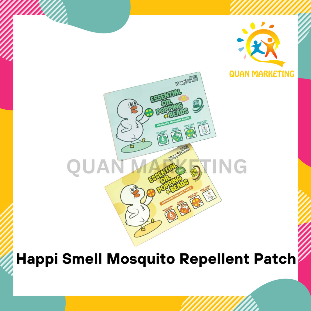 Happi Smell Essential Oil Popping Beads Mosquito Repellent Patch (6's ...