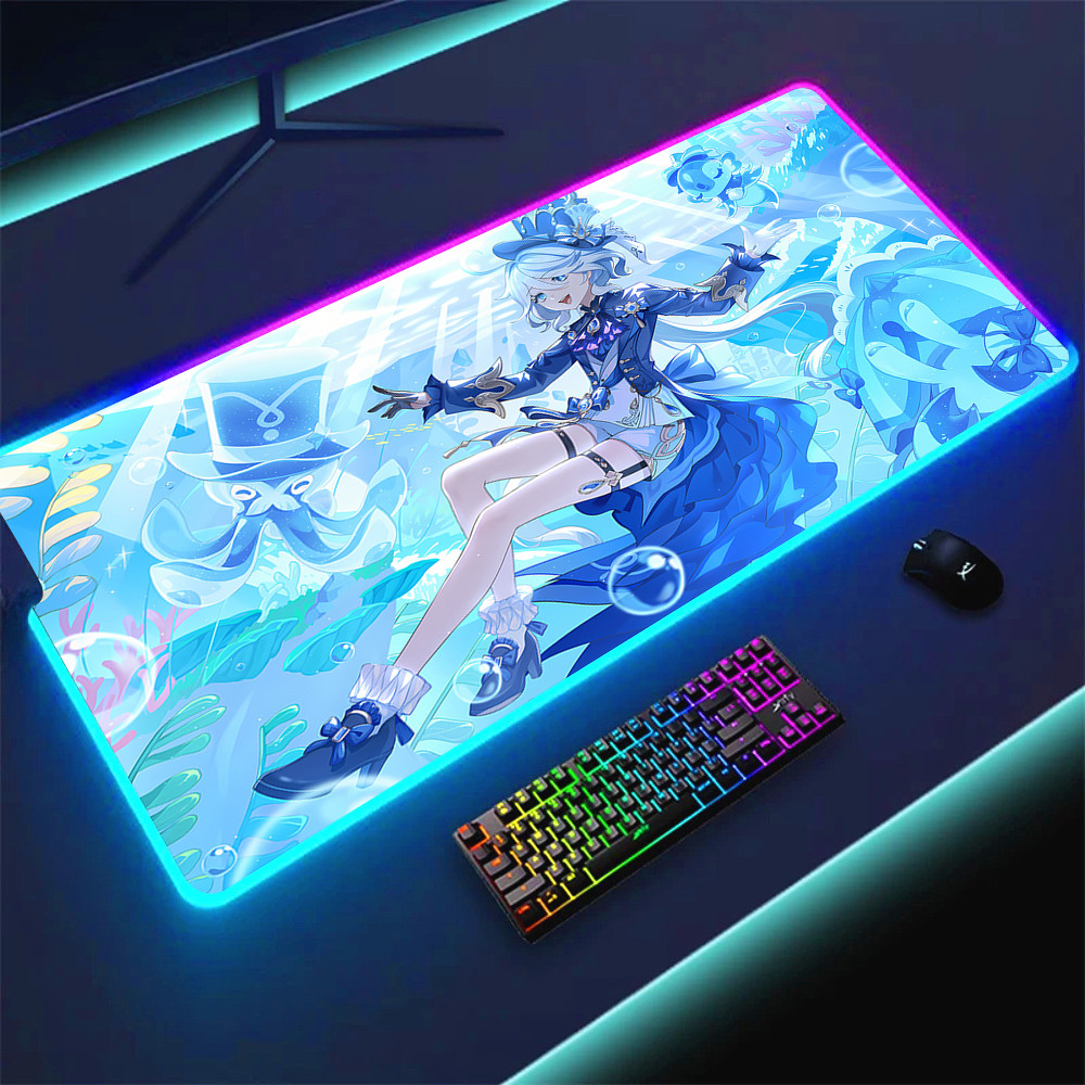 Furina Mousepad Rgb Genshin Impact Mouse Pad PC Gamer Cabinet Gaming ...