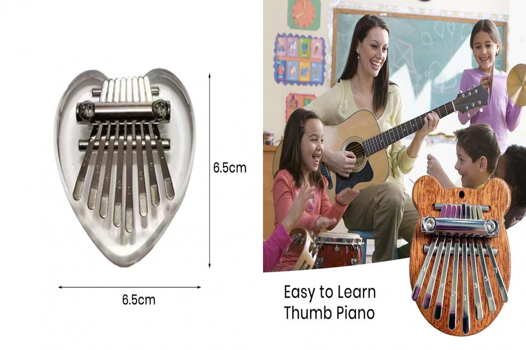 Caronvg Calming Sounds Thumb Piano Fun to Play Thumb Piano Portable 8 ...