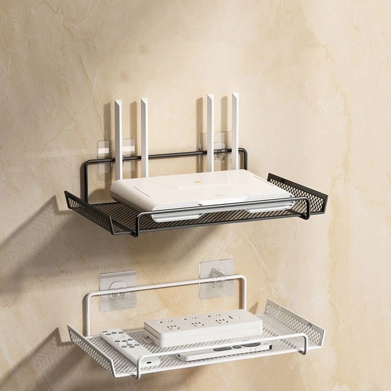 【Woody】Wall Mounted Wi-Fi Router Shelf TV Set-Top Storage Box | Shopee ...
