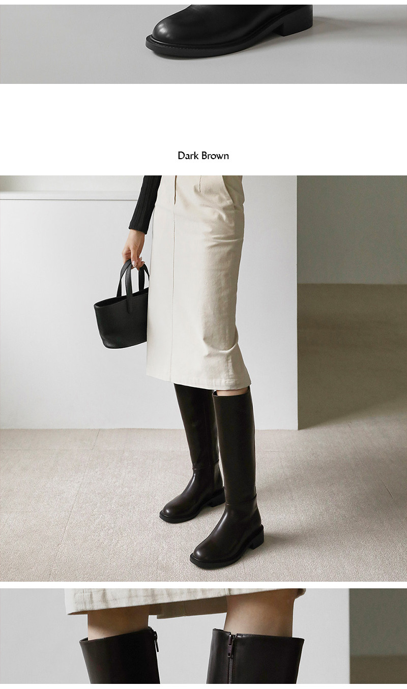 [SAPPUN] Bomir Round Long Boots (4cm) | Shopee Malaysia